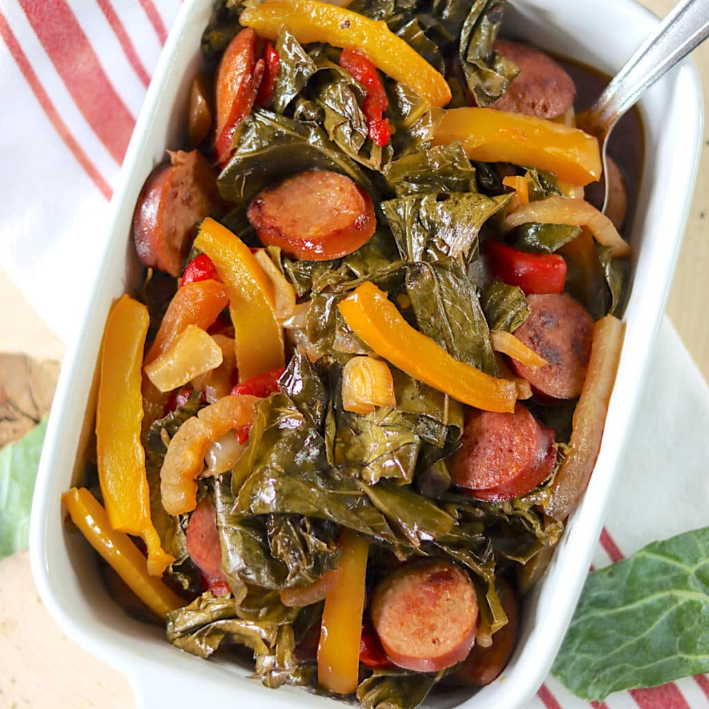 Best Slow Cooker Collard Greens Recipe • Slow Cooked Eats