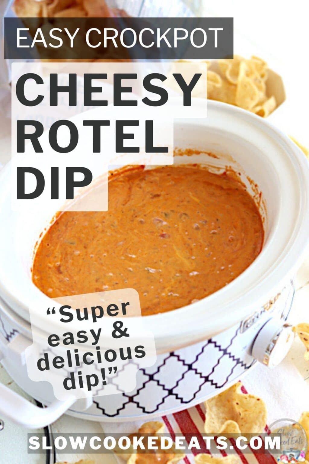 Easy 3 Ingredient Slow Cooker Rotel Dip (Crock Pot Recipe)