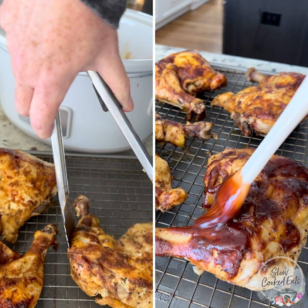 Easy Crockpot Chicken Leg Quarters (BBQ Style!) • Slow Cooked Eats