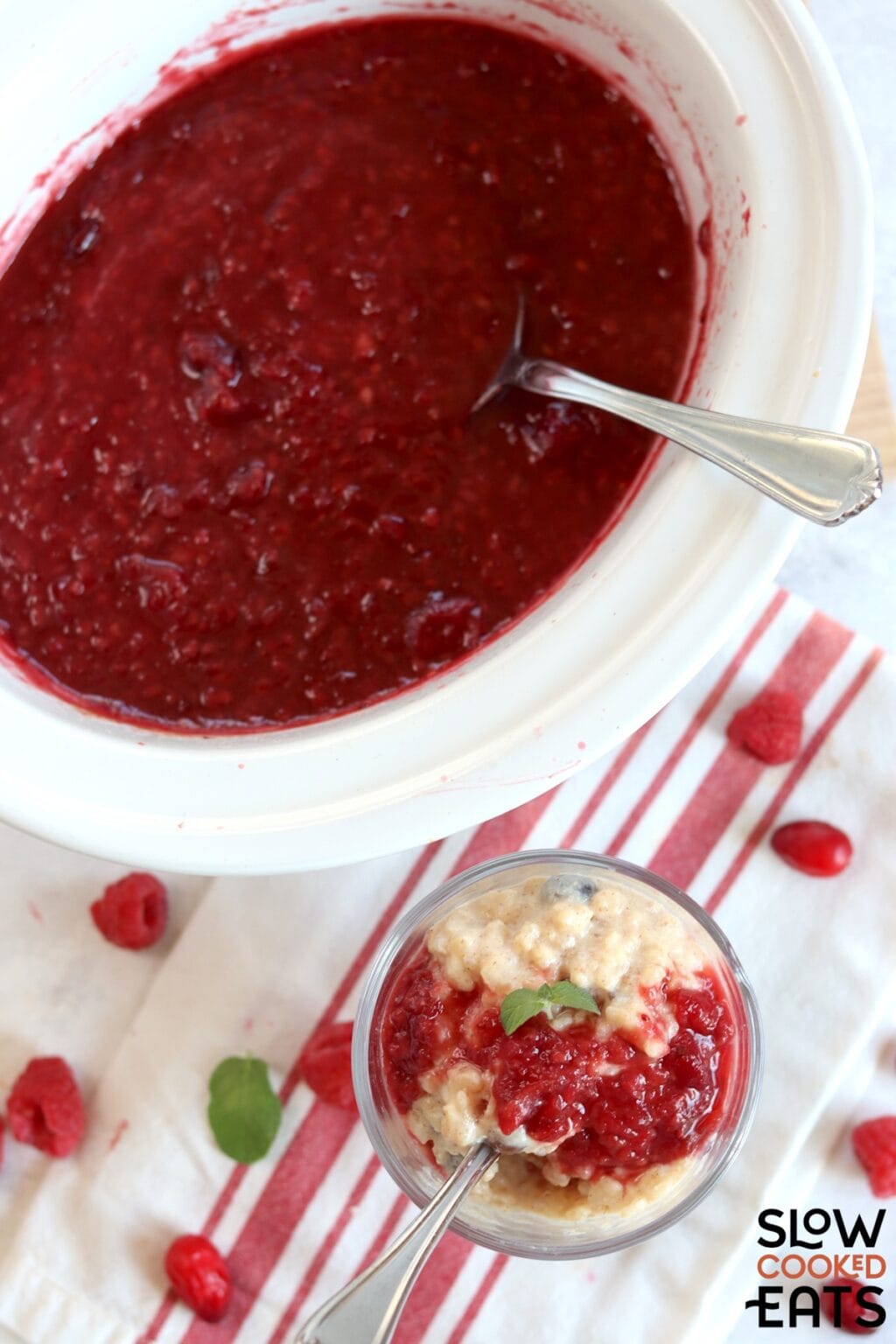 Crockpot Cranberry Raspberry Sauce • Slow Cooked Eats